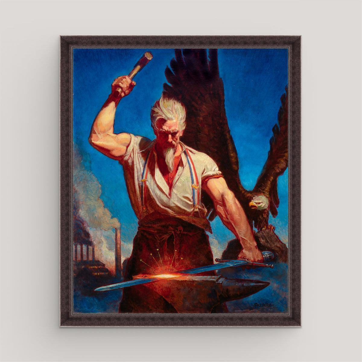 Only The Strong Can Be Free Forging of a Nation by Arnold Friberg ...