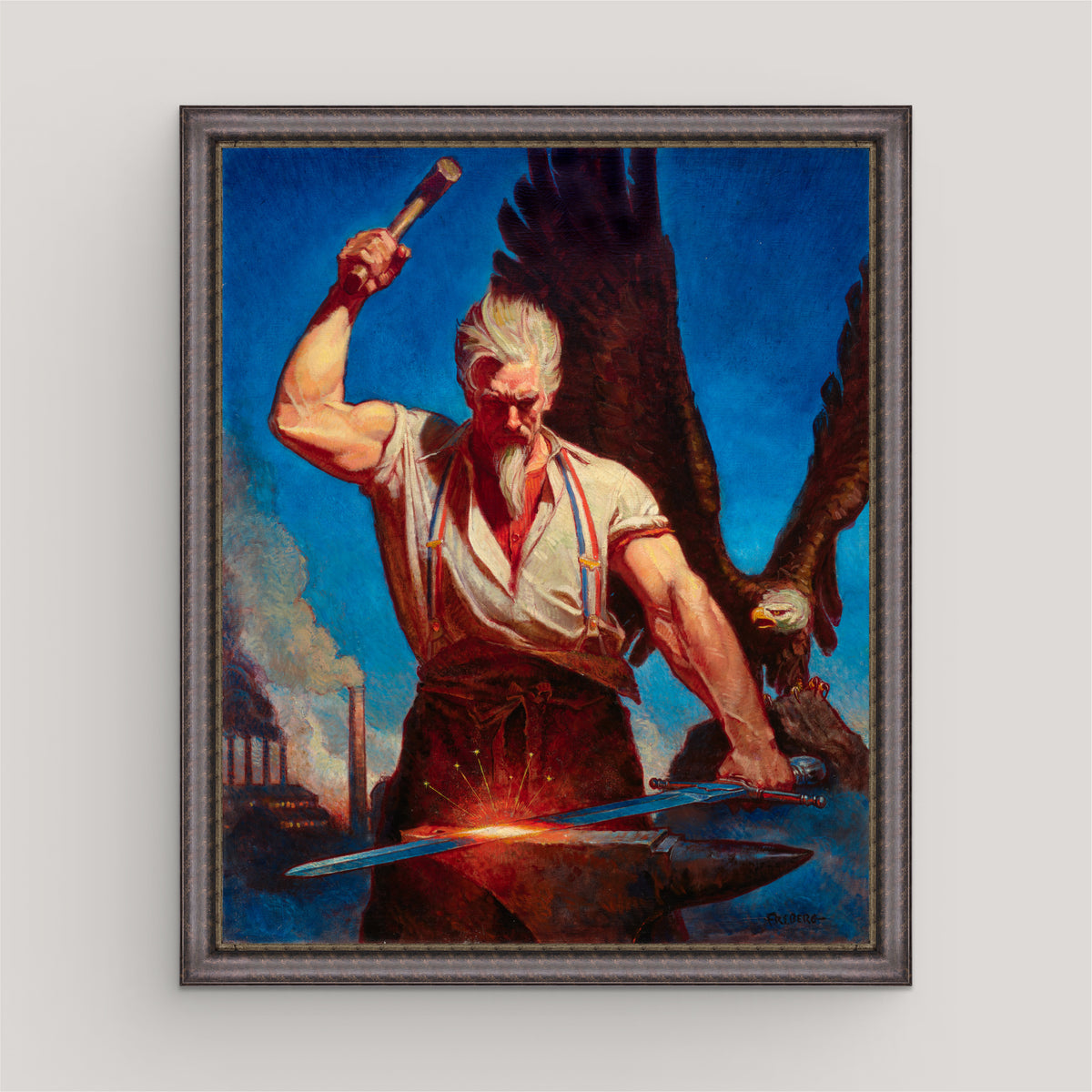 Only The Strong Can Be Free Forging of a Nation by Arnold Friberg ...